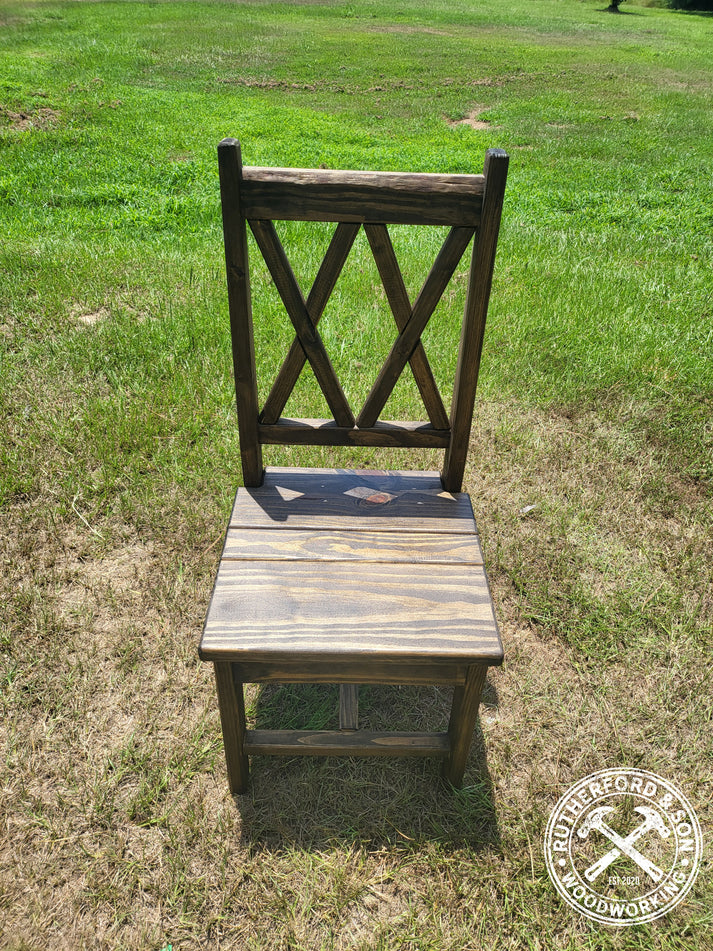Farmhouse Double X Style Tapered Chair – Rutherford and Sons Woodworking